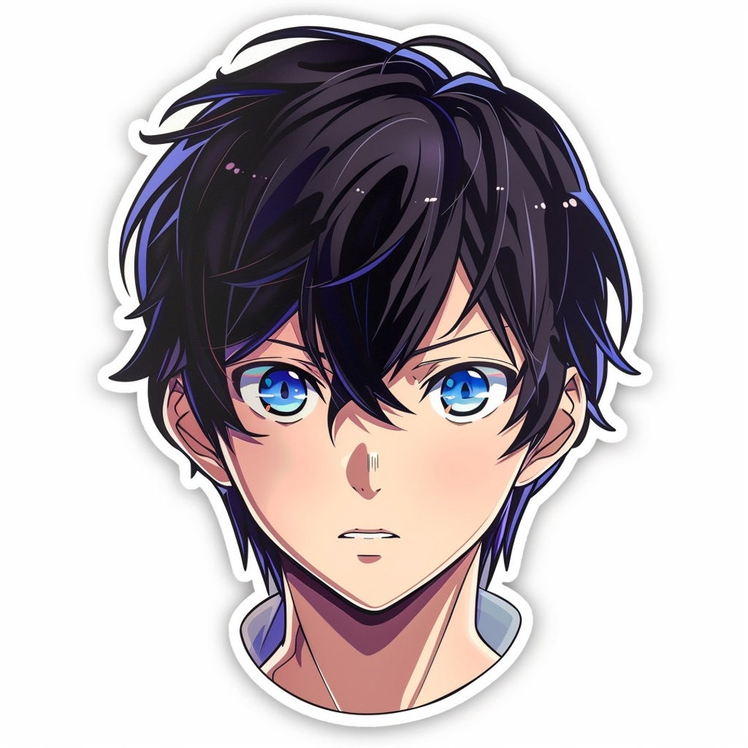 Car Sticker Cool Anime Boy Face Sticker Weatherproof Outdoor Vinyl ...