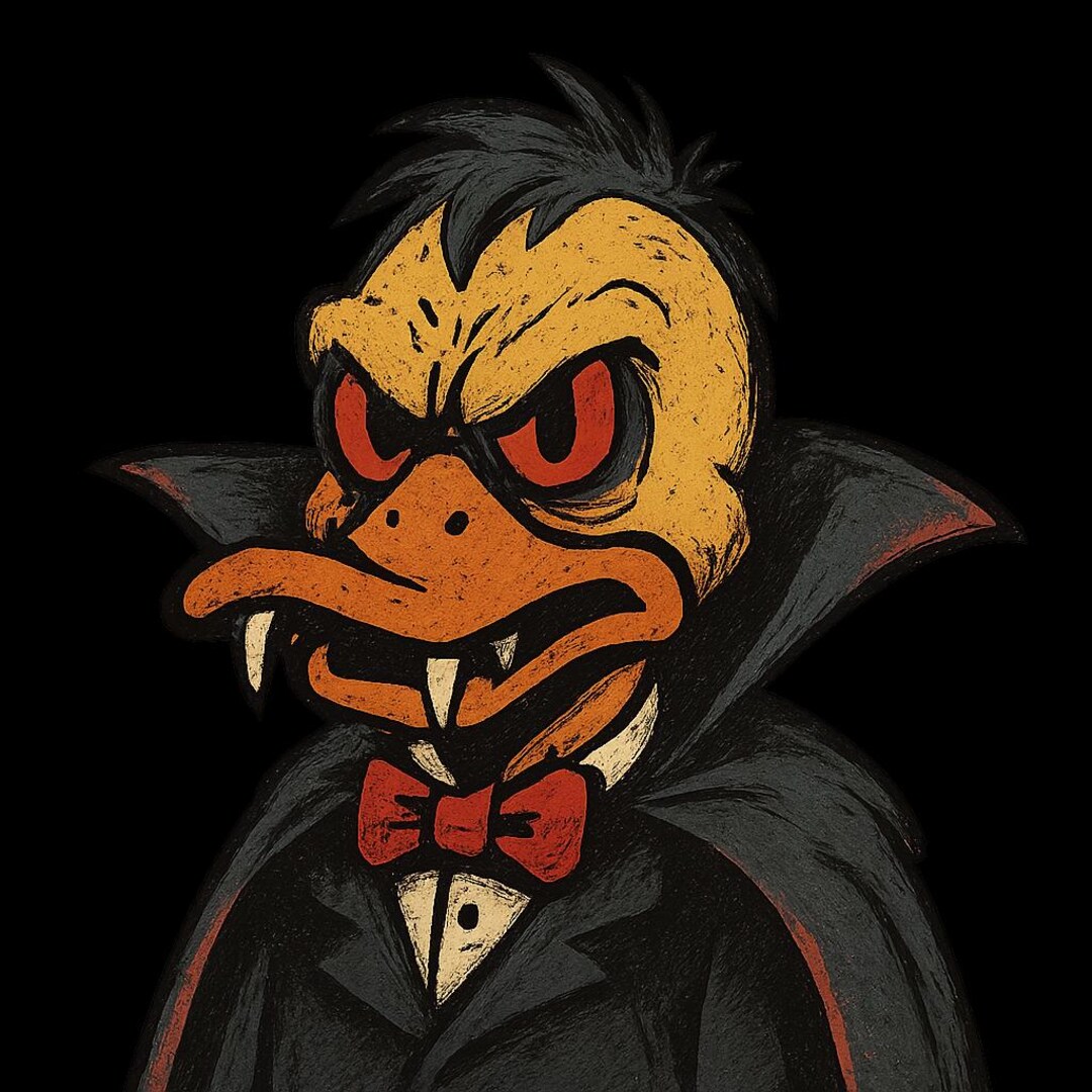 Duck as a Vampire Sticker Outdoor Uv-resistant Vinyl Sticker Made of ...