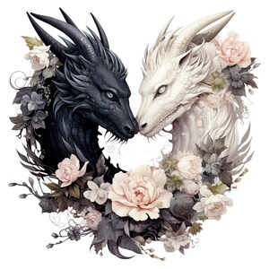 Car Sticker White and Black Dragon Weatherproof Outdoor Sticker ...