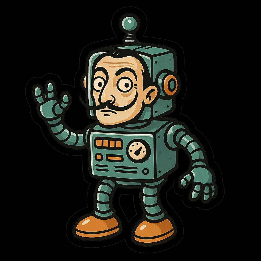 Dali as a Robot Sticker Outdoor Uv-resistant Vinyl Sticker Made of High ...