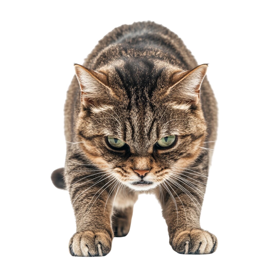 5X Angry Cat Sticker Set Grumpy Car Stickers Funny Bad Mood Vinyl ...