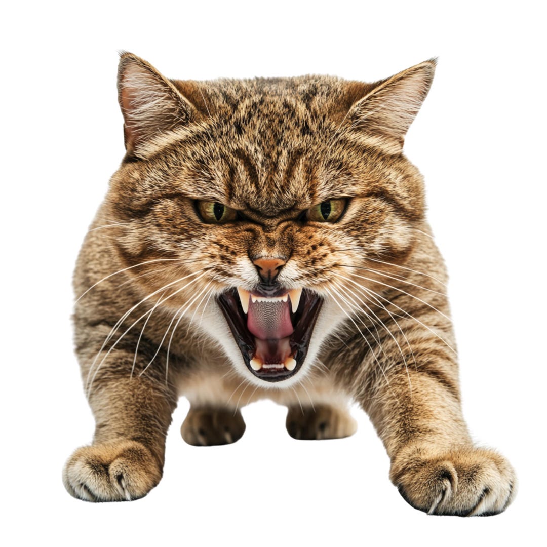 5X Angry Cat Sticker Set Grumpy Car Stickers Funny Bad Mood Vinyl ...