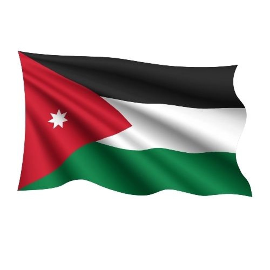 Car Sticker Flag Jordan Flag Sticker Weatherproof Outdoor Vinyl Sticker ...