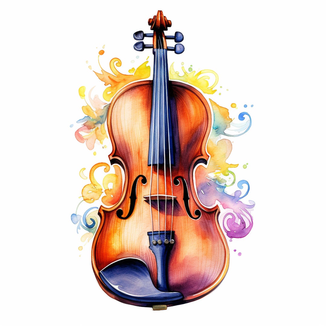 Car Sticker Watercolor Violin Sticker Weatherproof Outdoor Vinyl - Etsy