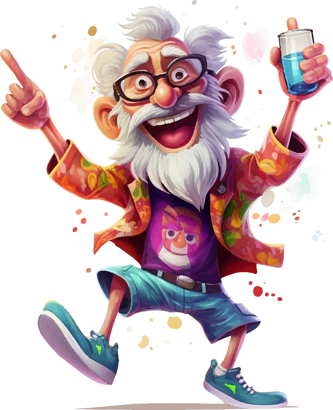 Car Sticker Hippie Grandpa Sticker Weatherproof Outdoor Vinyl - Etsy