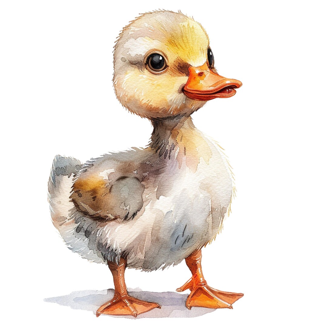 2X Watercolor Duckling Sticker Cute Animal Sticker Baby Duck Decoration ...