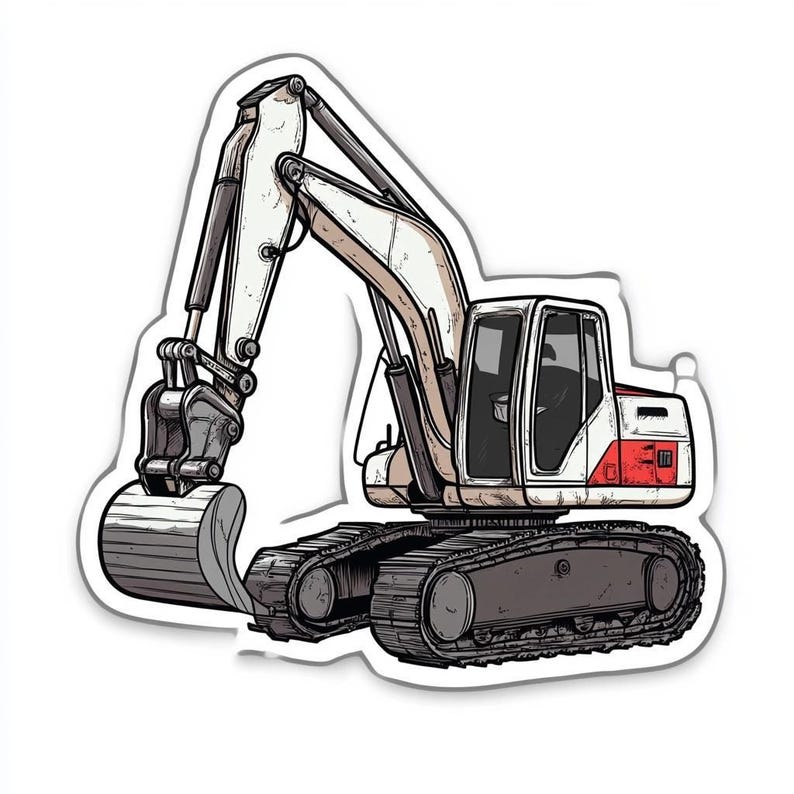 Car Sticker Excavator Sticker Weatherproof Outdoor Vinyl Sticker ...