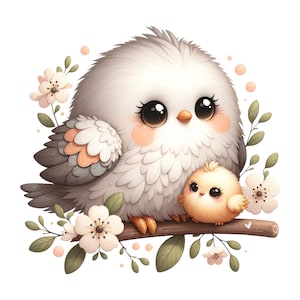 Car Sticker Mother and Baby Bird Sticker Weatherproof Outdoor Vinyl ...