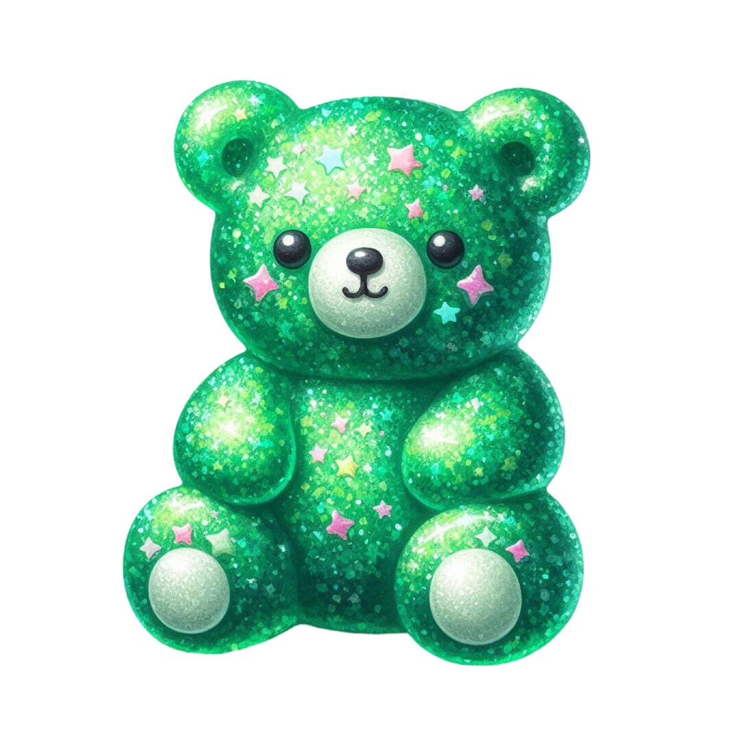 4X Cute Gummy Bear Stickers Watercolor Candy Colors Funny Decoration ...