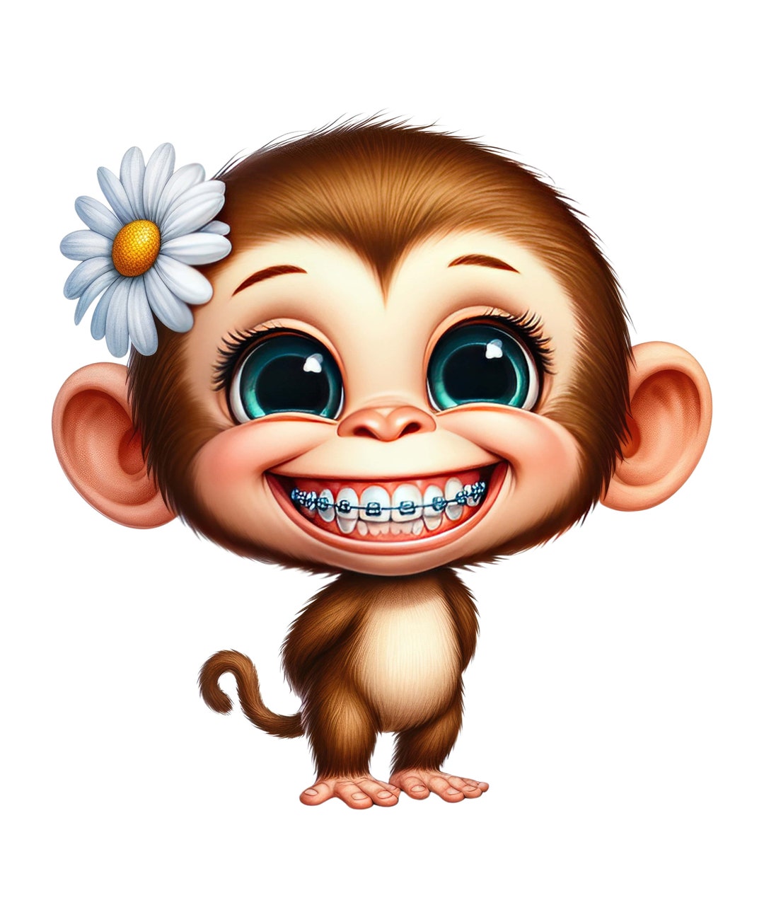 Car Sticker Funny Animals With Braces Sticker Weatherproof Outdoor ...