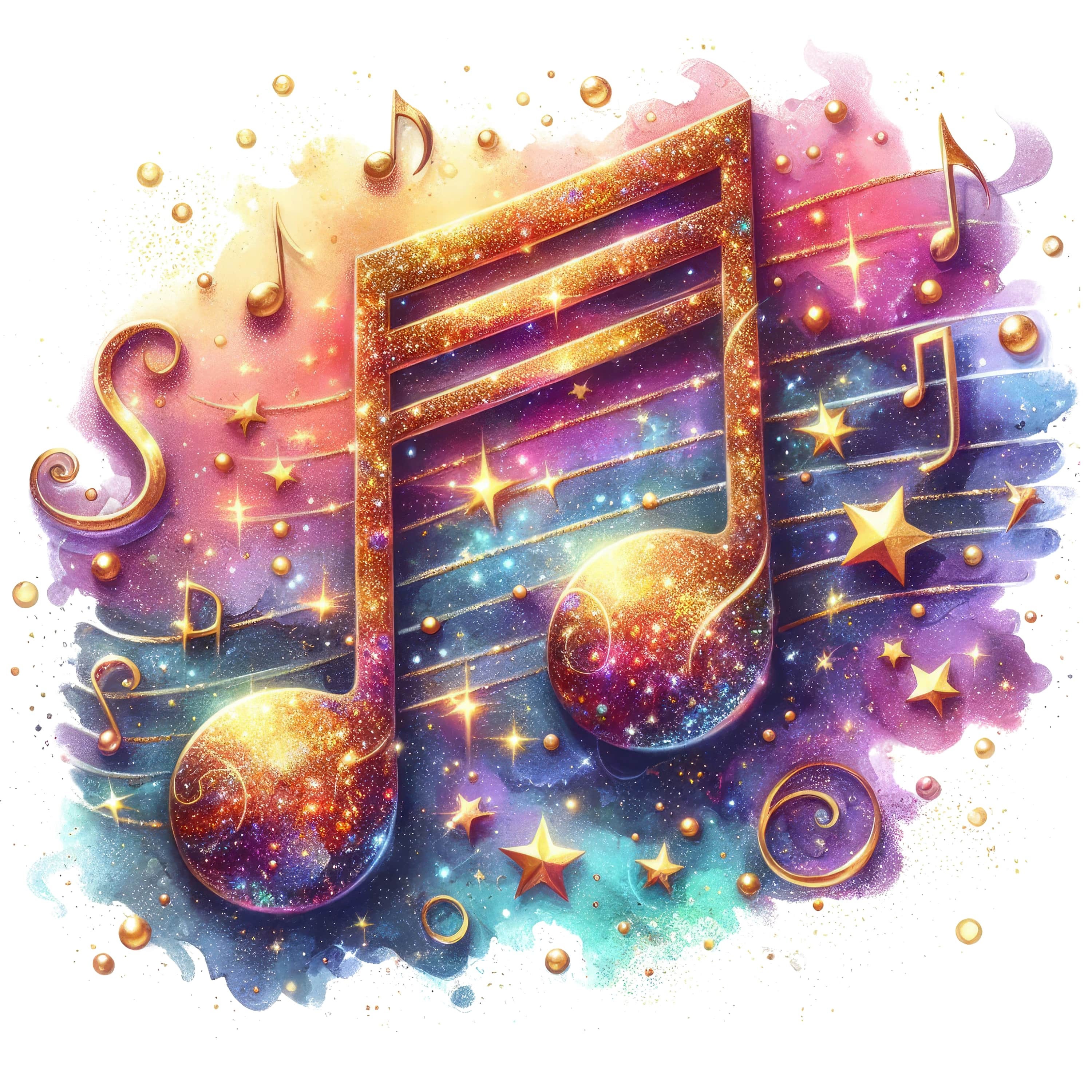 Car Sticker Fantasy Music Notes Sticker Weatherproof Outdoor Vinyl ...