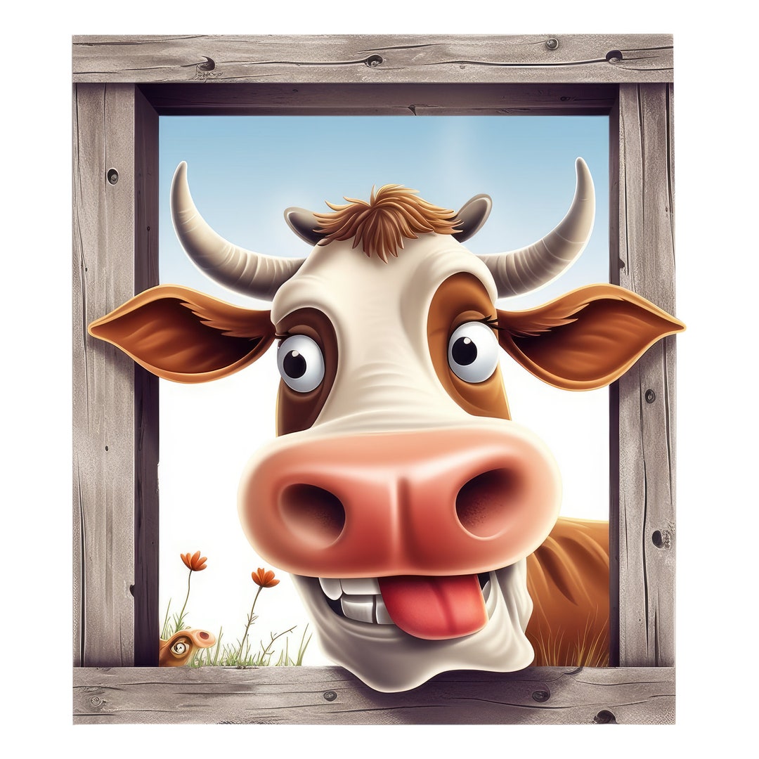 Car Sticker Cow Sticker Weatherproof Outdoor Vinyl - Etsy