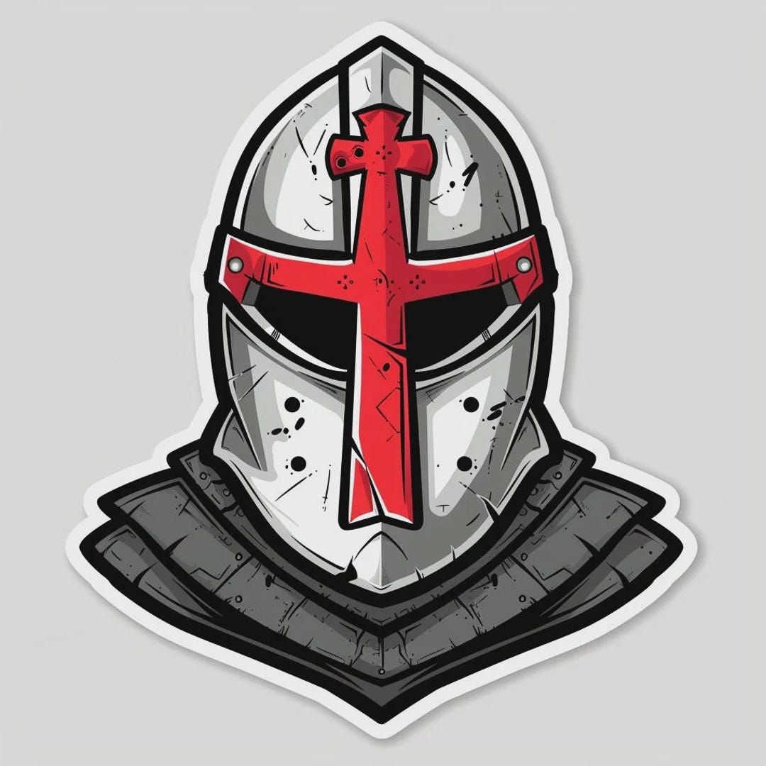 Christian Templar Car Sticker – Crusader Sticker With Shield and Cross ...