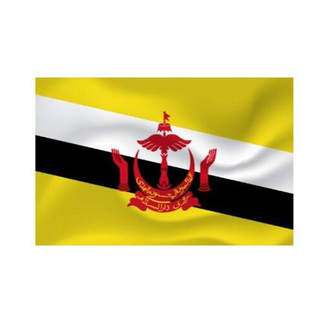 Car Sticker Brunei Flag and Outline, Stylish Country Sticker for Car ...