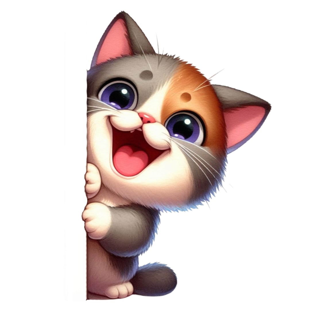 Autoaufkleber Lustige Tiere Die Um Die Ecke Spähen Aufkleber ...