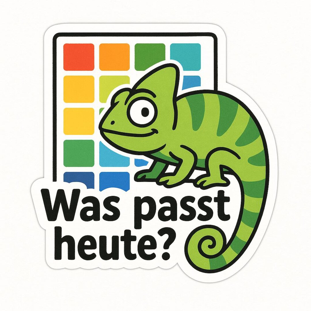 Chameleon in Front of Color Chart – “what’s the Right Color Today ...