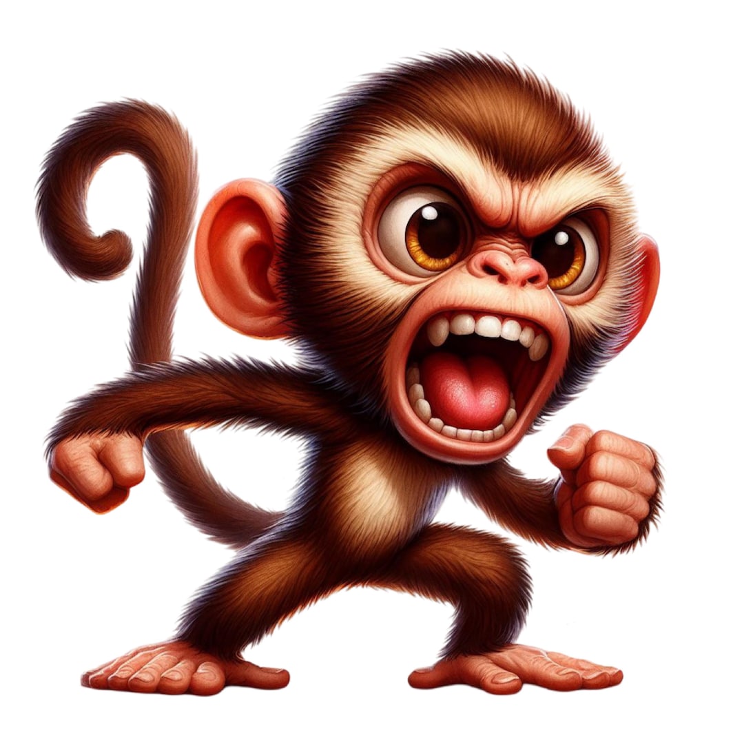 5X Angry Monkey Sticker Set, 5 Pieces, Car Stickers, Funny, Hotheaded ...