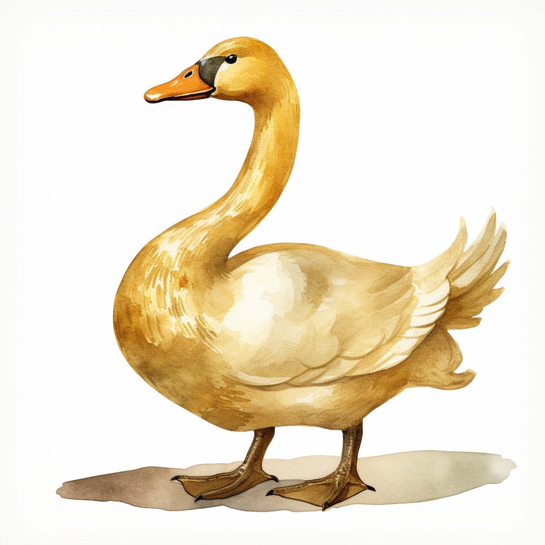 Car Sticker Watercolor Golden Goose Sticker Weatherproof Outdoor Vinyl ...