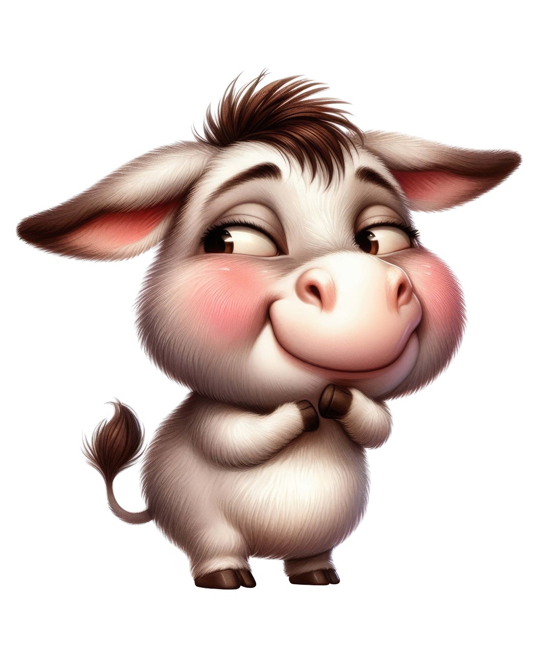 Car Sticker Funny Cartoon Donkey Sticker Weatherproof Outdoor Vinyl ...