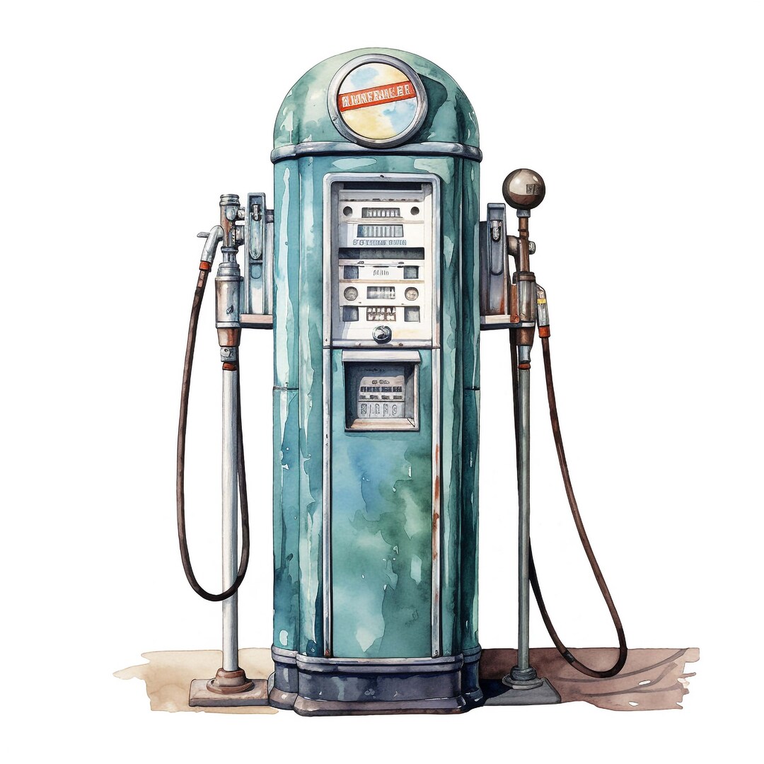 Car Sticker Watercolor Gas Pump Sticker Weatherproof Outdoor Vinyl - Etsy