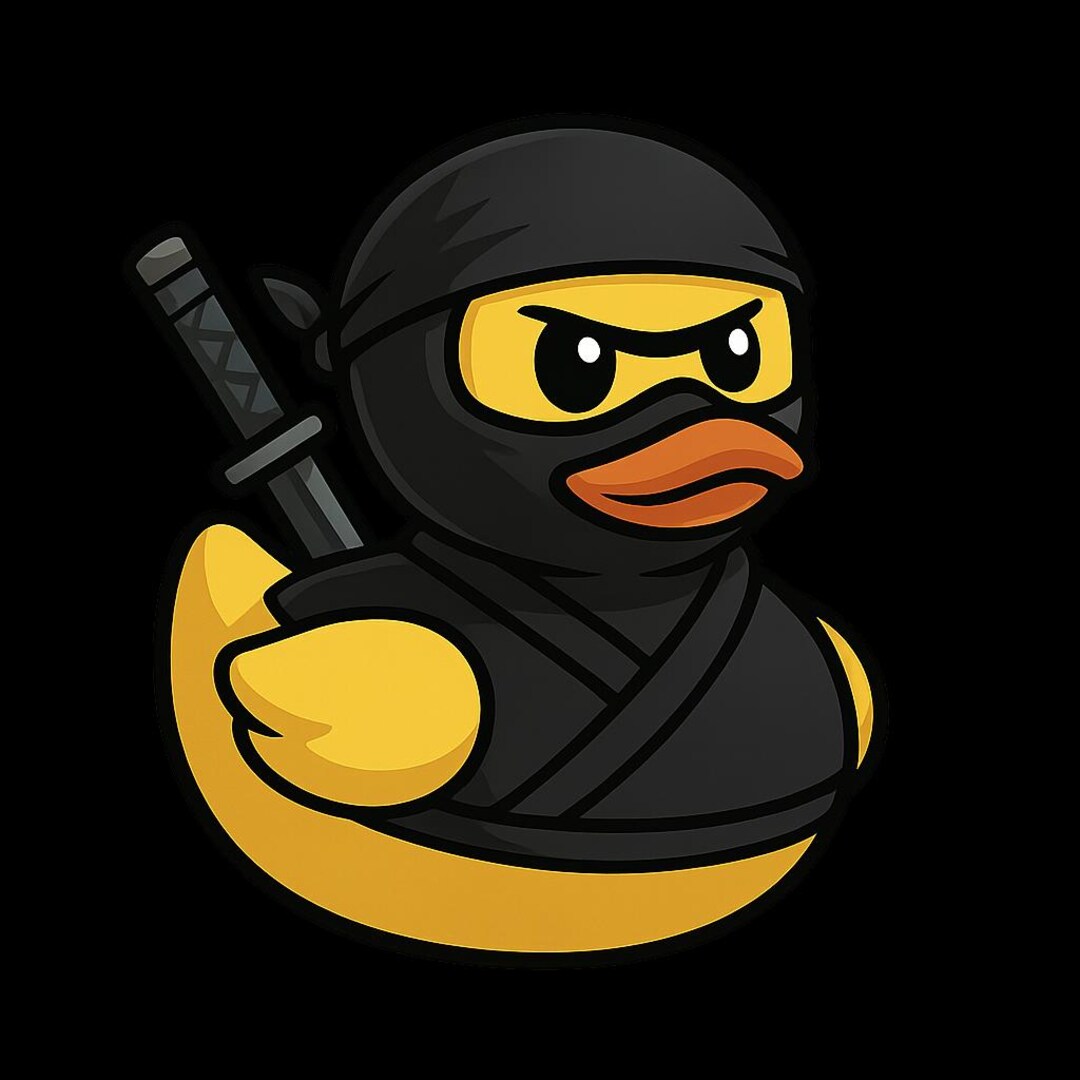 Ninja Squeaking Duck Sticker Outdoor Uv-resistant Vinyl Sticker Made of ...