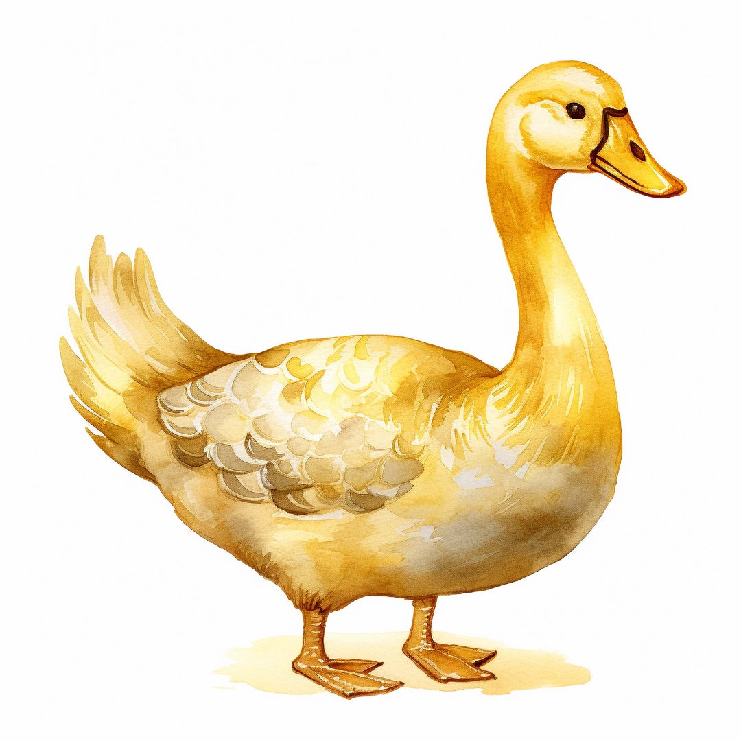 Car Sticker Watercolor Golden Goose Sticker Weatherproof Outdoor Vinyl ...