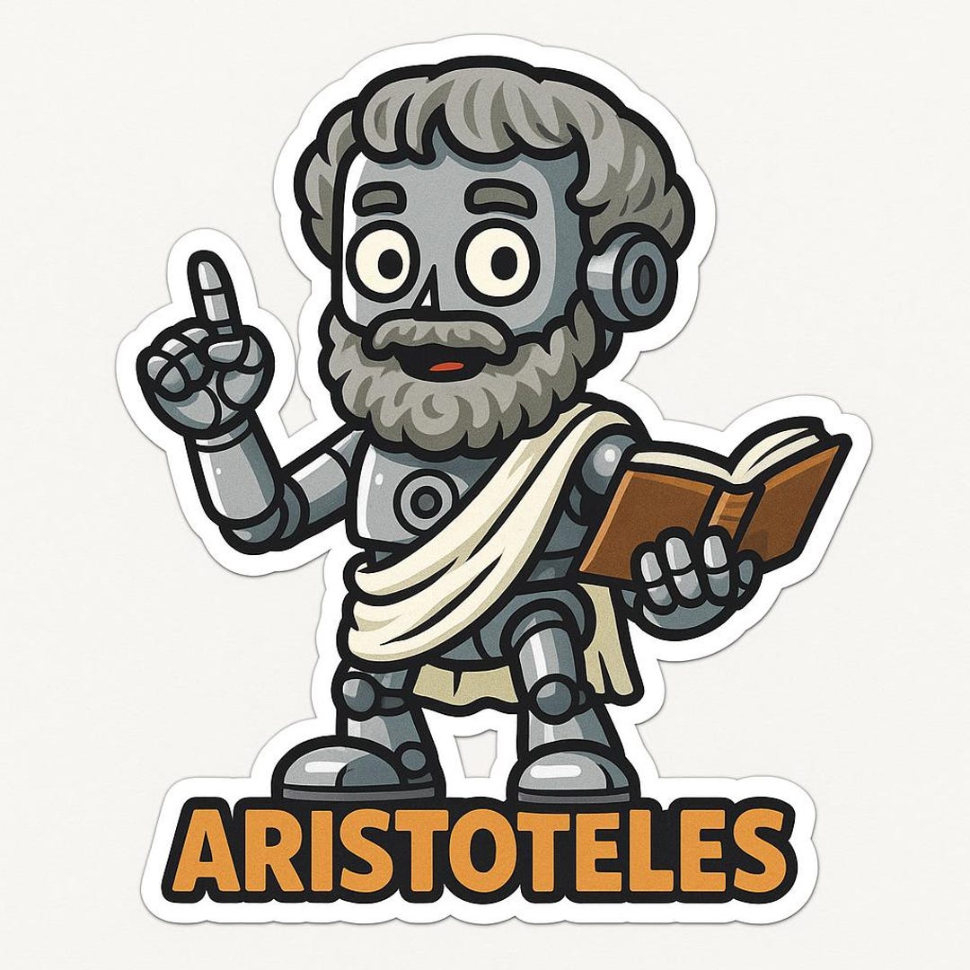 3x Aristotle as a Robot Sticker – Philosophical Car Sticker ...