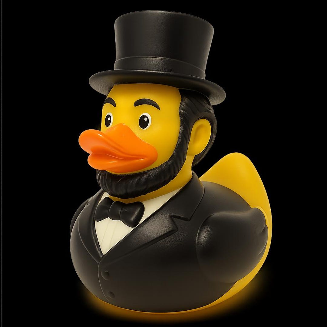 2X Abraham Lincoln Rubber Duck Sticker Outdoor Uv-resistant Vinyl ...