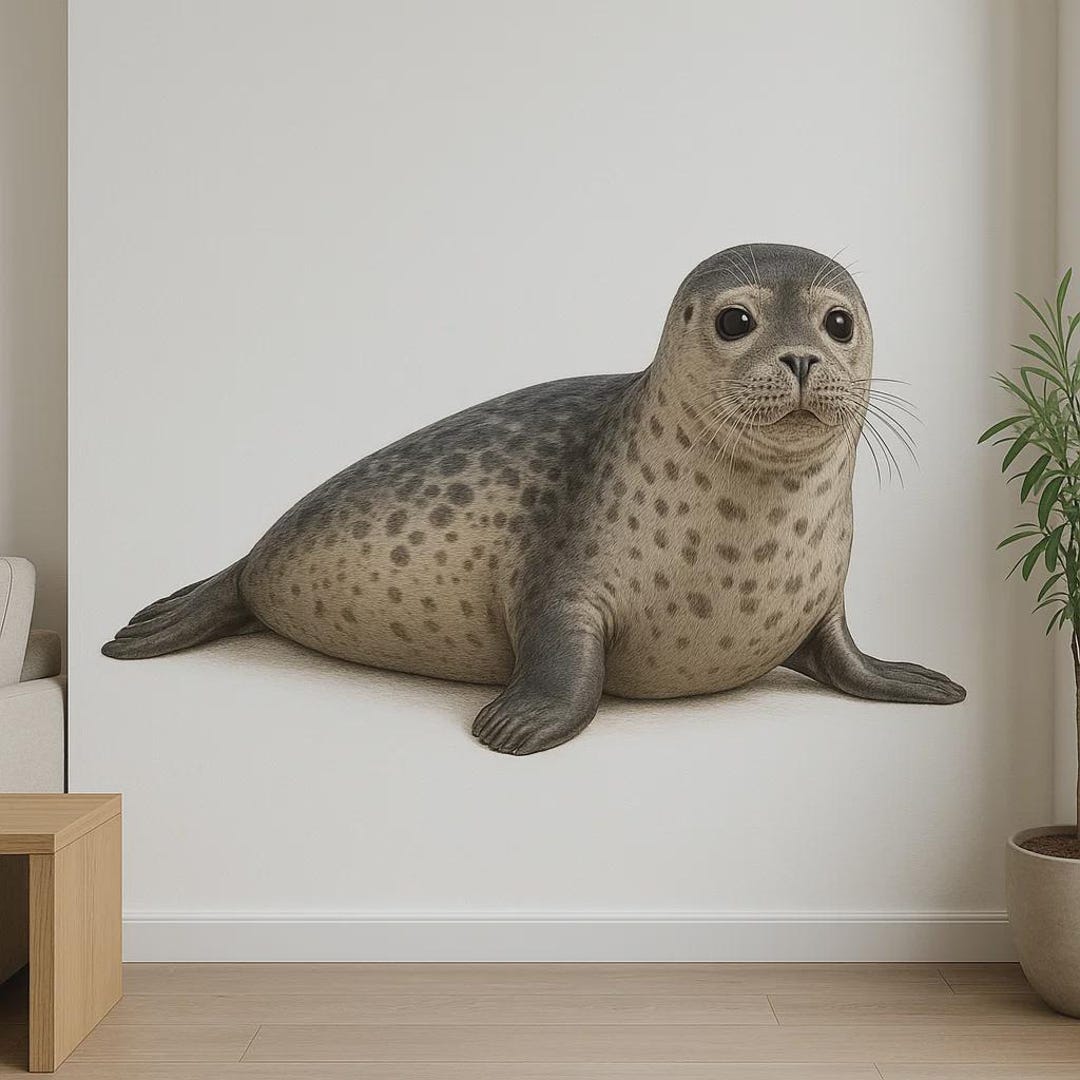 Realistic Seals Wall Decal Lifelike Sea Creature Sticker for Wall RV ...