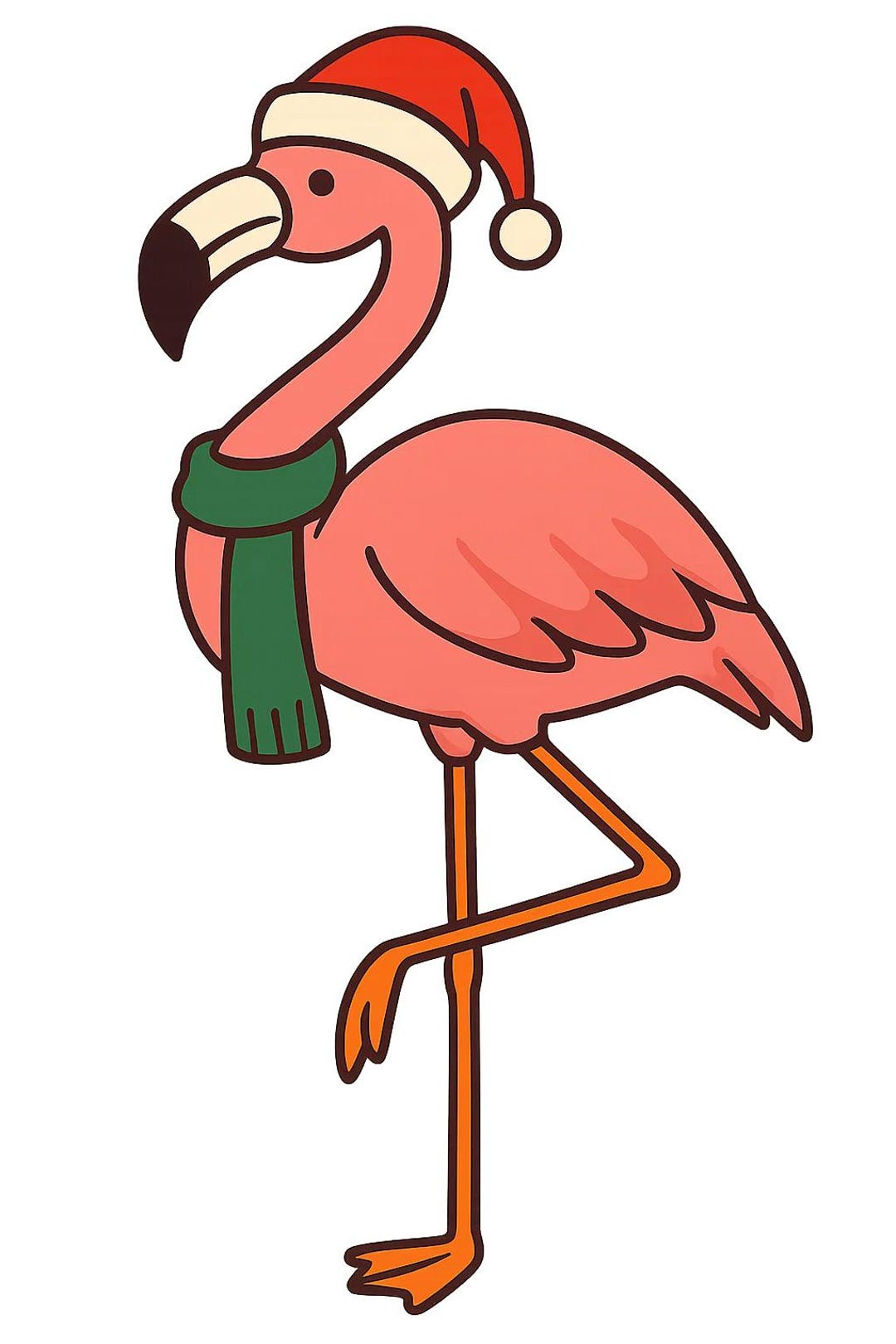Christmas Flamingo Iron-on Transfer – Funny DTF Transfer Motif for T ...