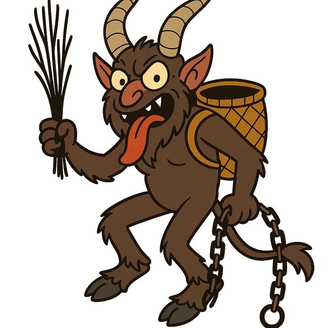 Krampus Sticker – Alpine Customs Horror Figure Sticker in Christmas ...