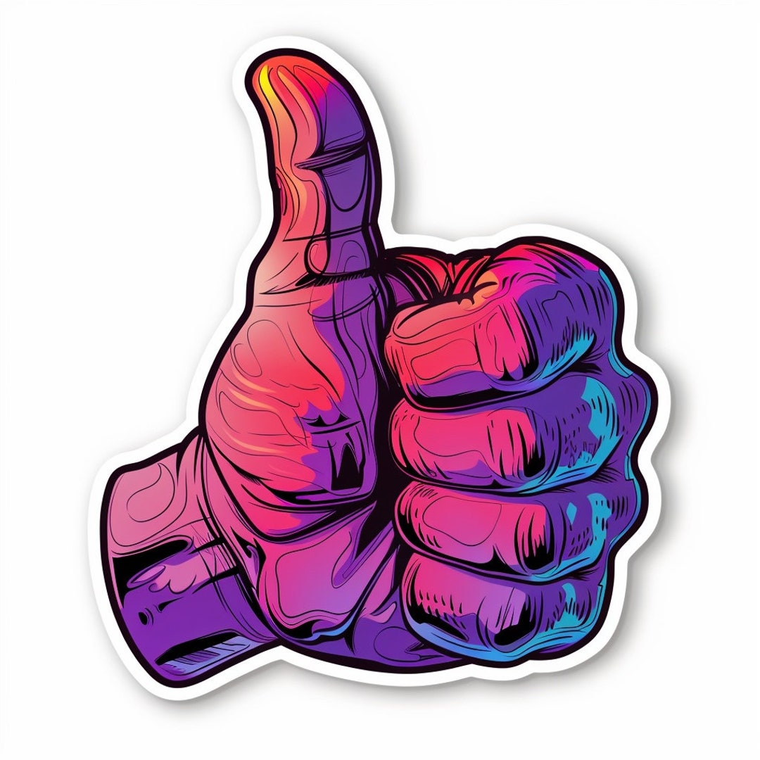 Car Sticker Thumbs up Sign Sticker Weatherproof Outdoor Vinyl Sticker ...