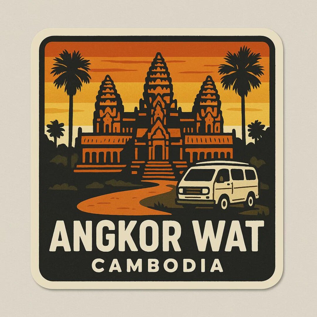 Angkor Wat Car Sticker Cambodia Temple Destination Culture Vanlife ...