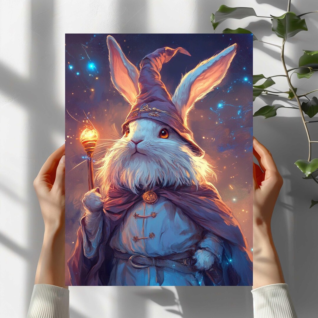 Premium Magic Rabbit Wizard Poster 40 X 30 Cm Large - Etsy