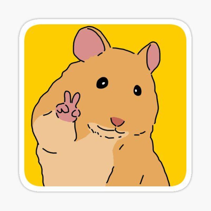 Hamster Peace Sign - Etsy