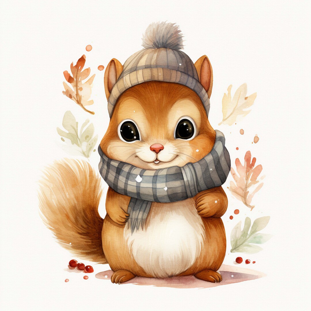 2X Watercolor Chipmunk Stickers Personalizable Outdoor Vinyl Stickers ...