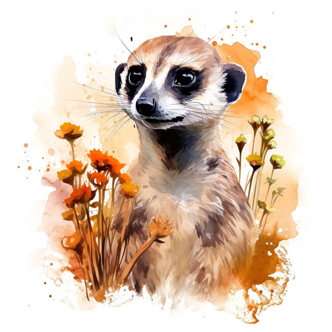 Car Sticker Cute Meerkat Watercolor Decal Weatherproof Outdoor Vinyl - Etsy