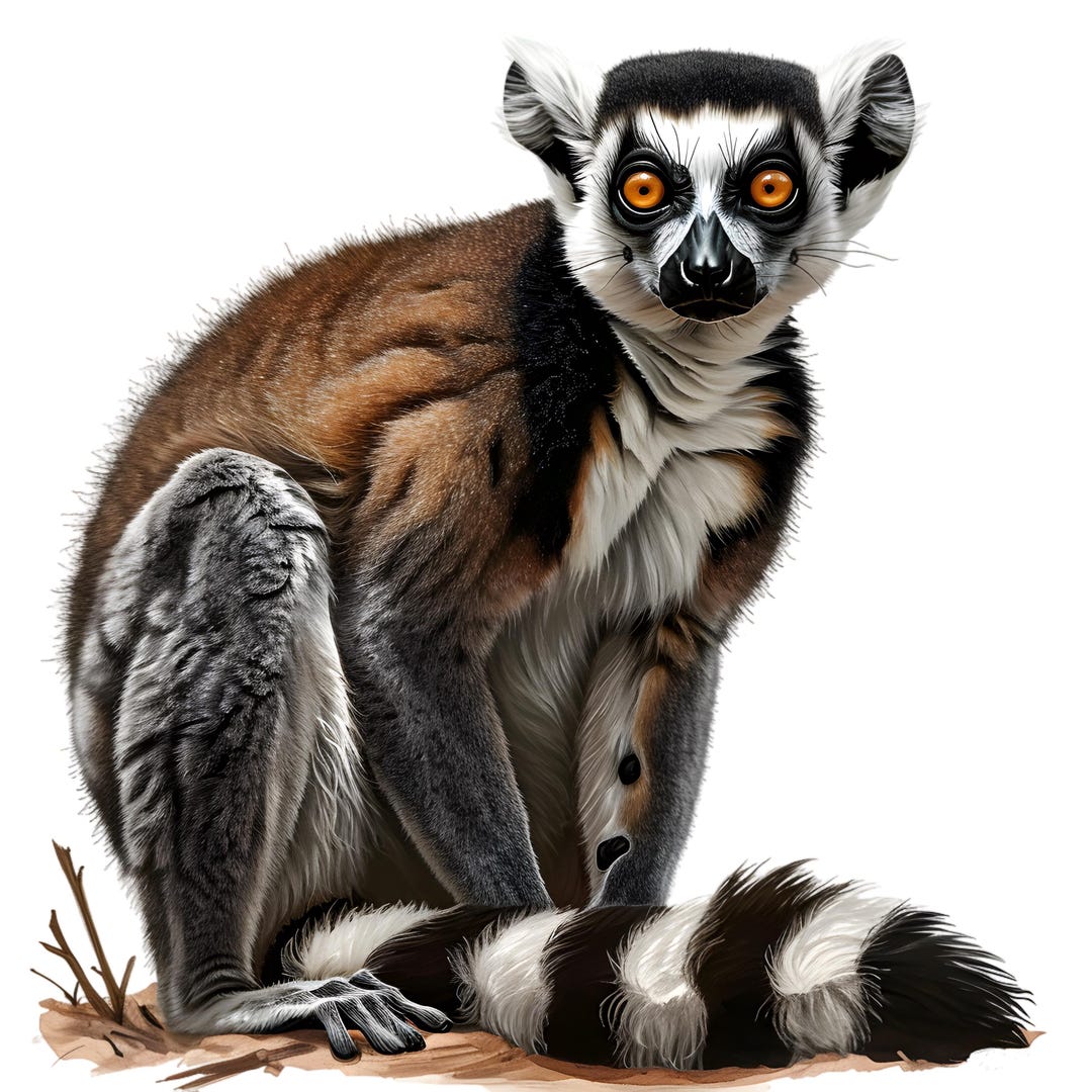 4X Lemur Car Stickers, Funny Madagascar Animal Vinyl, Waterproof ...