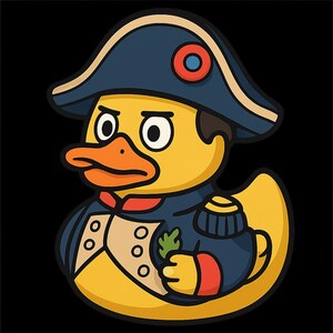 Napoleon as a Rubber Duck Sticker Outdoor Uv-resistant Vinyl Sticker ...