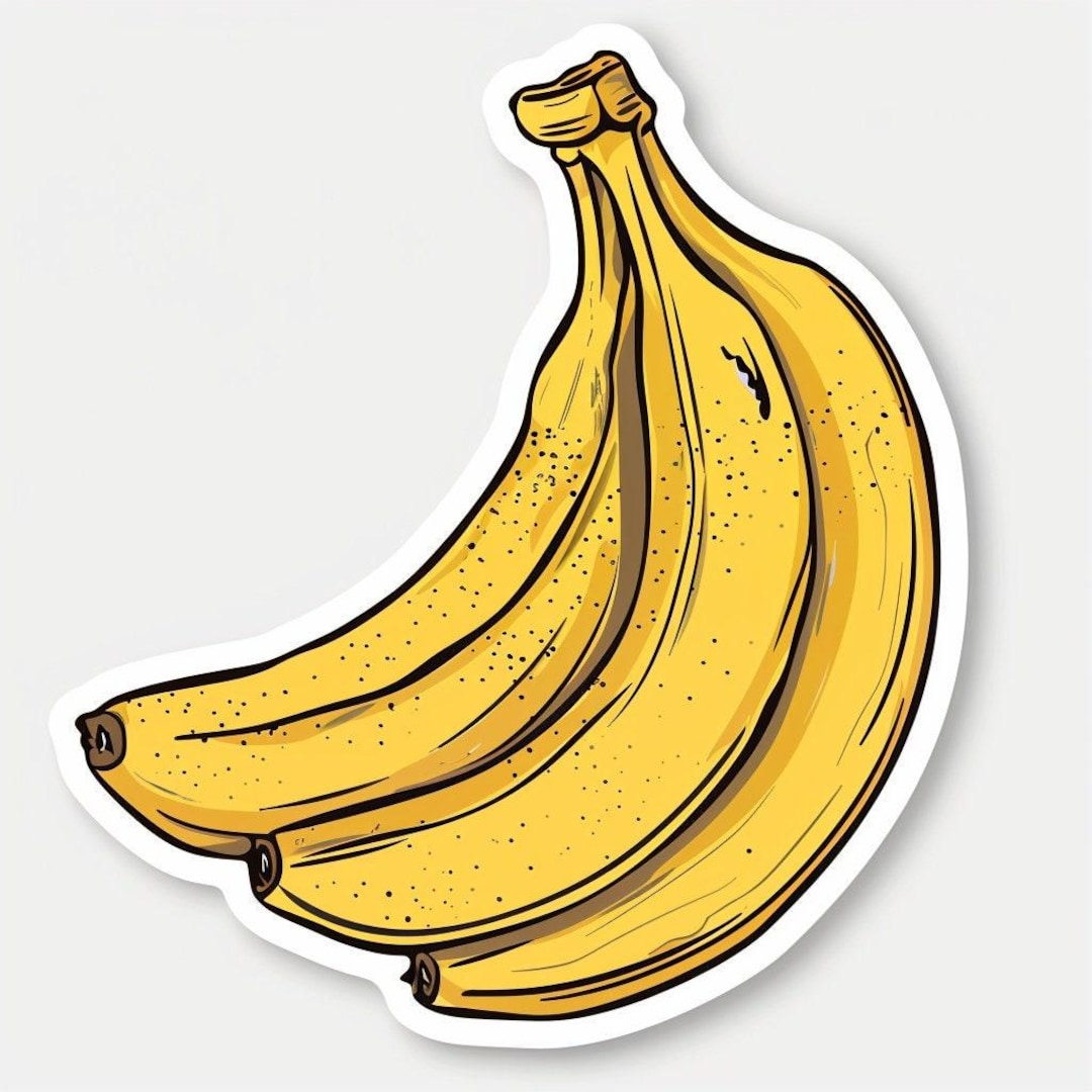 Banana Car Sticker – Funny Fruit Sticker for Car Window Laptop Suitcase ...