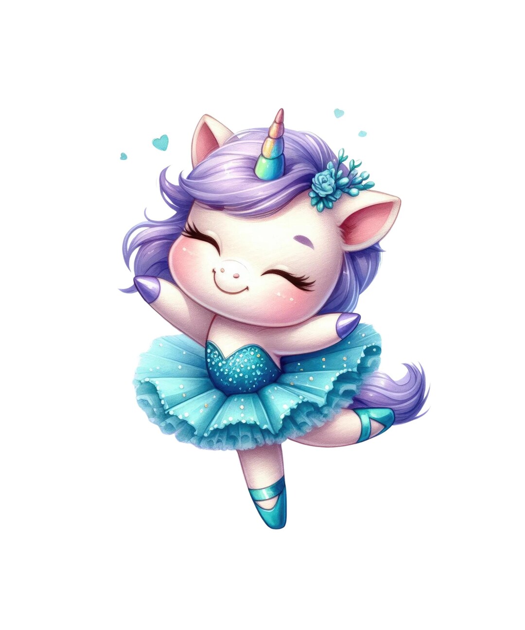 Unicorn Ballet Sticker Set Multipack 9 X 9 Cm Dancing Mythical Creature ...
