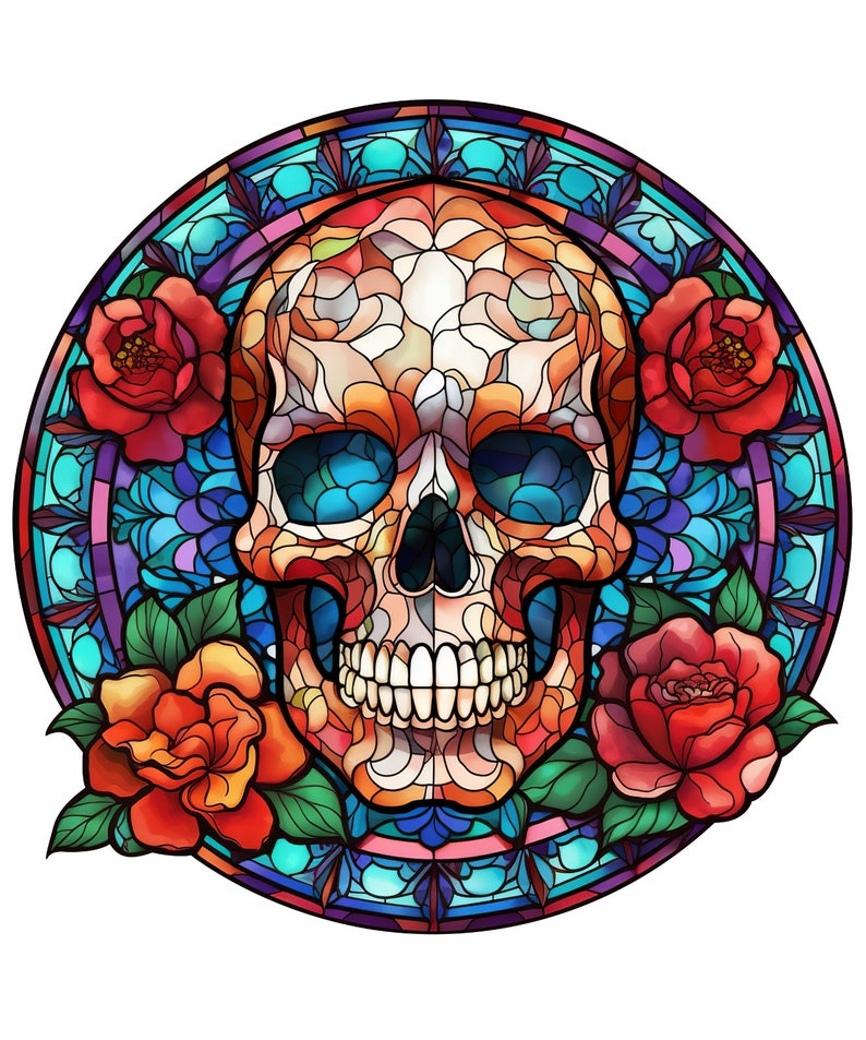 Skull Sticker Personalizable Outdoor Uv-resistant Vinyl Sticker Made of ...