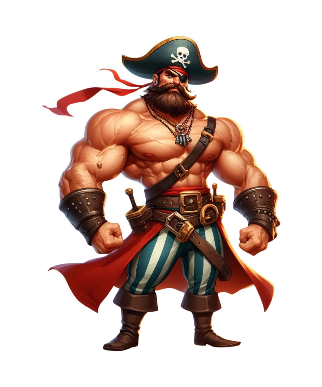 Pirate Sticker Funny Sticker in Comic Style Wall Sticker Car Sticker ...