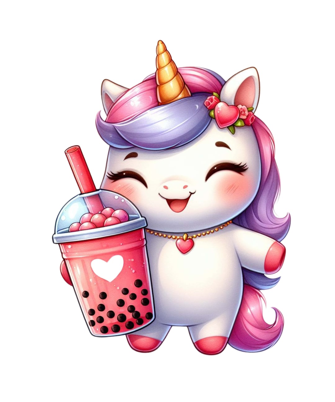 Sticker Cute Animal Bubble Tea Personalizable Outdoor Decal Vinyl - Etsy
