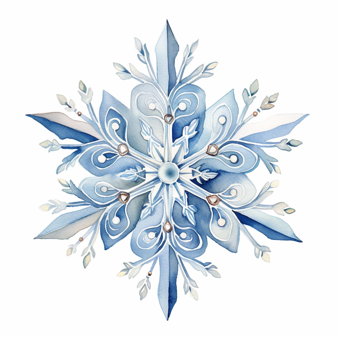 Car Sticker Watercolor Snowflake Sticker Weatherproof Outdoor Vinyl ...