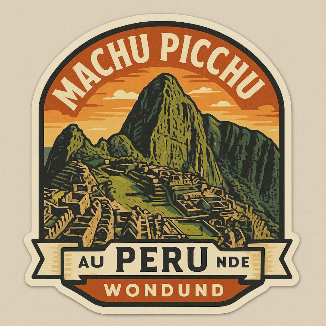 Machu Picchu Car Sticker World Wonder Peru Travel Destination Adventure ...