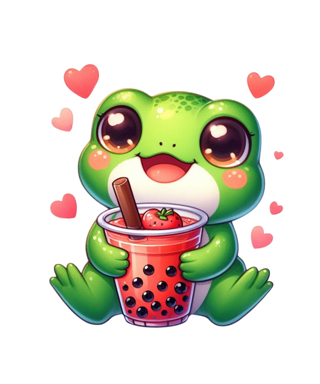 Car Sticker Cute Animal Bubble Tea Weatherproof Outdoor Sticker Vinyl ...