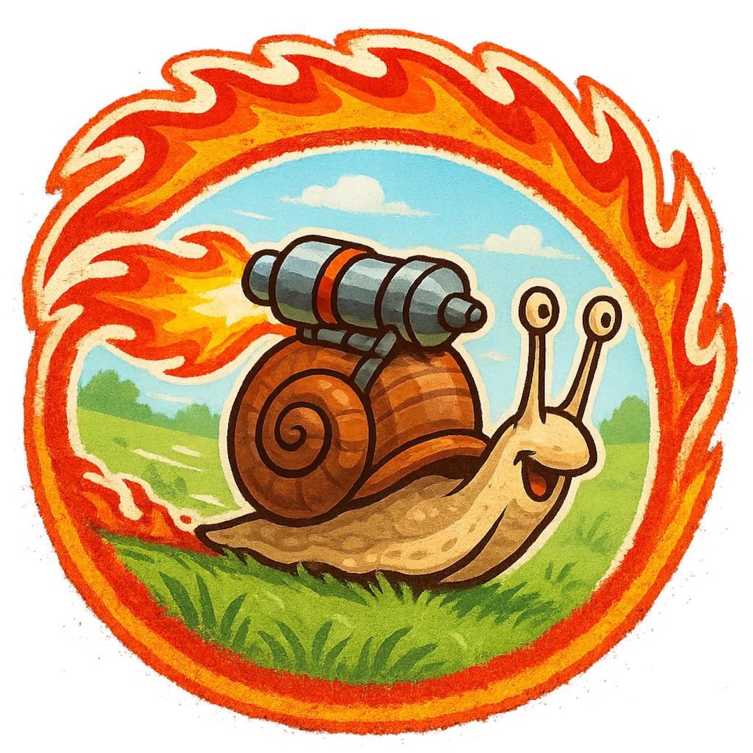 Snail Sticker With Jetpack Funny Comic Sticker for Laptop Car Camper ...