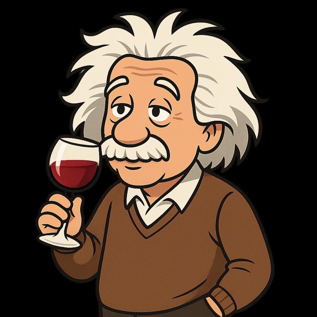 3X Albert Einstein Drinking Wine Sticker Outdoor Uv-resistant Sticker ...