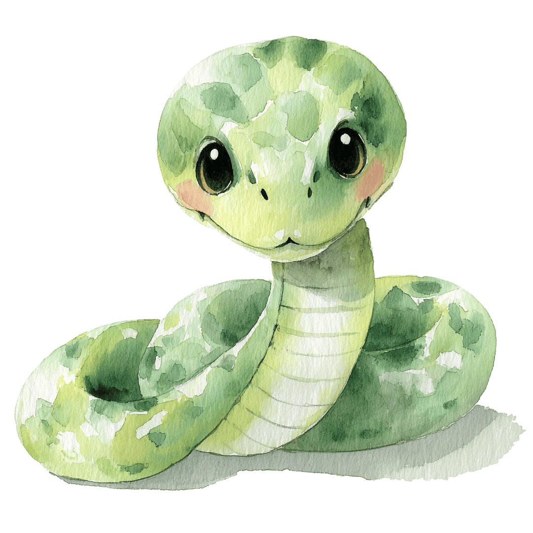 4X Cute Snake Sticker Set, 4 Pieces, Kawaii Car Stickers, Reptile ...